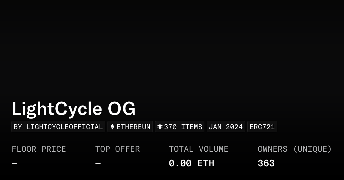 LightCycle OG - Collection | OpenSea