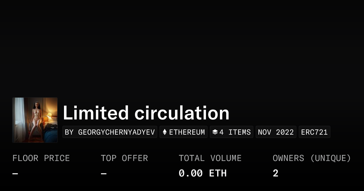 Limited circulation - Collection | OpenSea