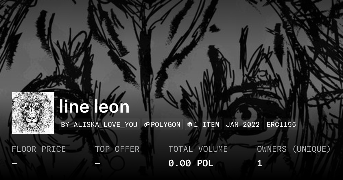 line leon - Collection | OpenSea