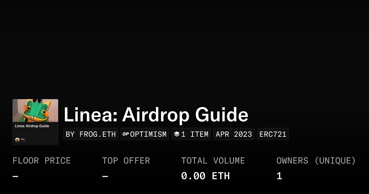 Linea: Airdrop Guide - Collection | OpenSea