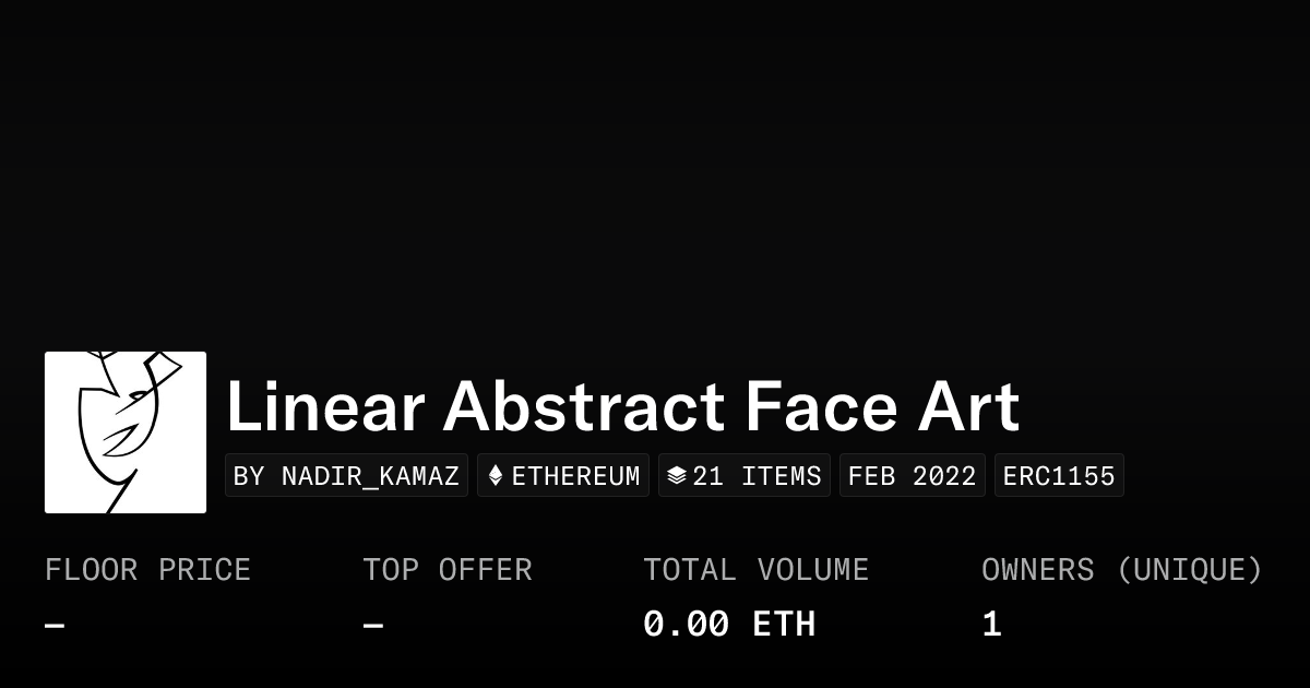 Linear Abstract Face Art - Collection | OpenSea