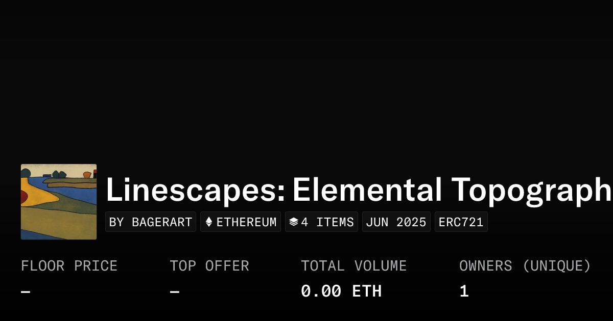 Linescapes: Elemental Topographies - Collection | OpenSea