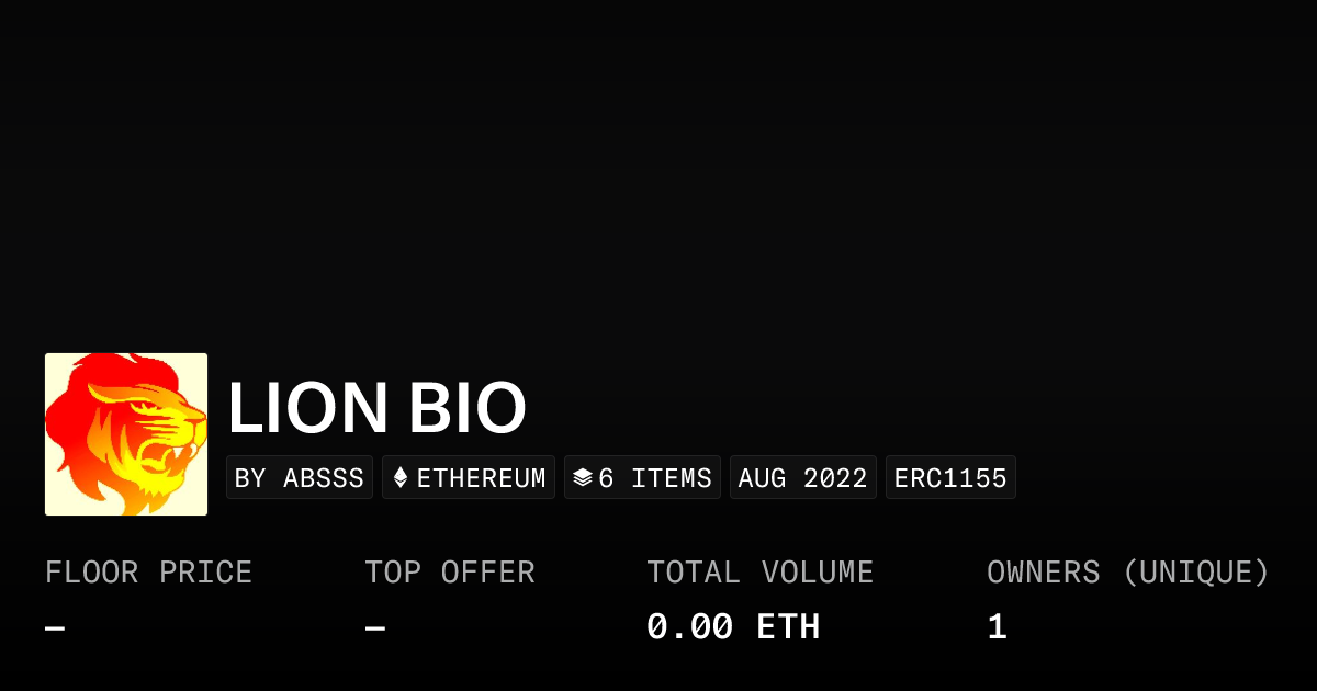 LION BIO - Collection | OpenSea