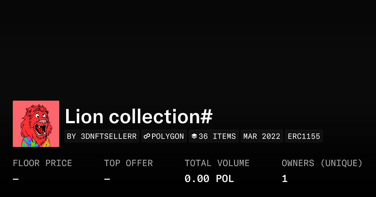 Lion collection# - Collection | OpenSea
