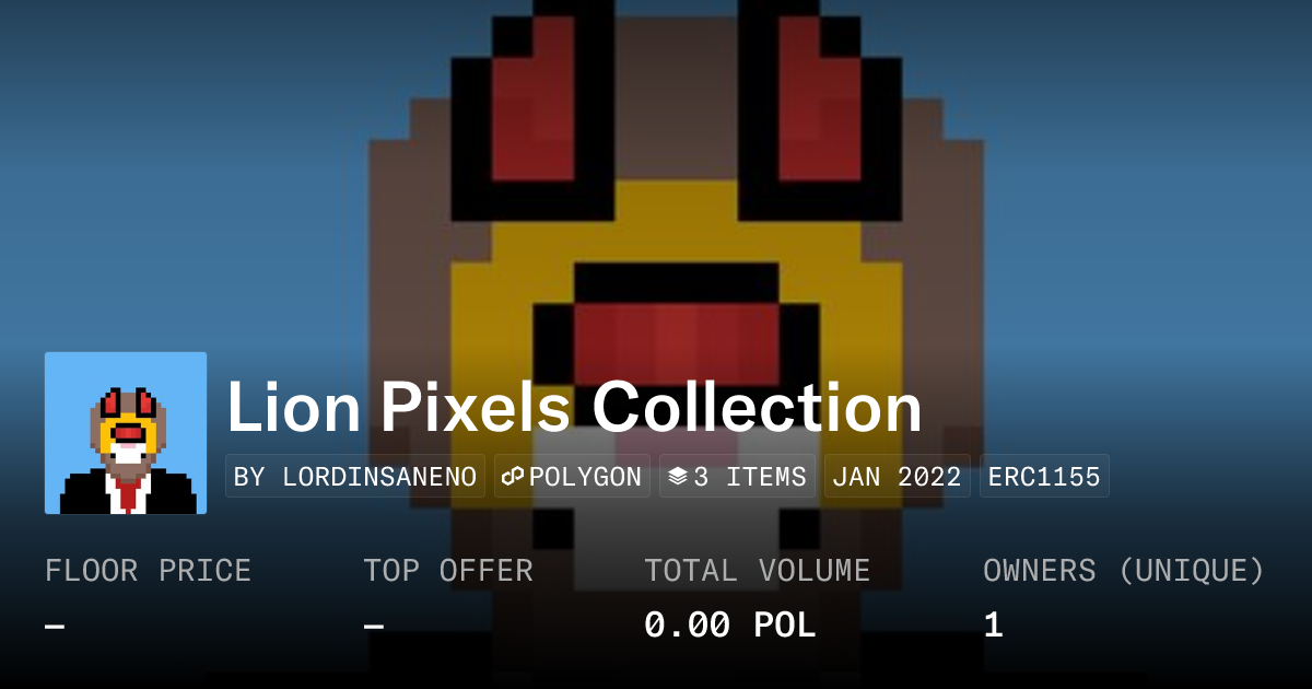 Lion Pixels Collection - Collection | OpenSea