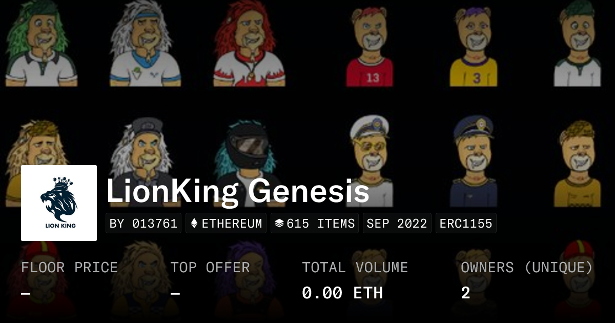 LionKing Genesis - Collection | OpenSea