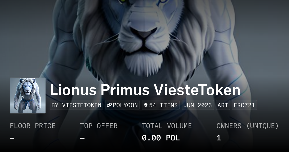 Lionus Primus ViesteToken - Collection | OpenSea