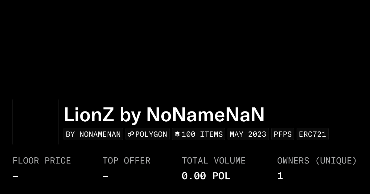 LionZ by NoNameNaN - Collection | OpenSea