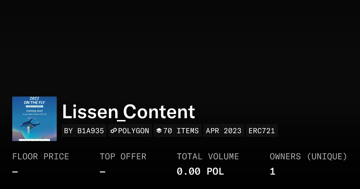 Lissen_Content - Collection | OpenSea