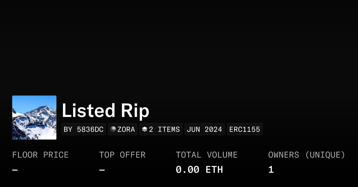 Listed Rip - Collection | OpenSea