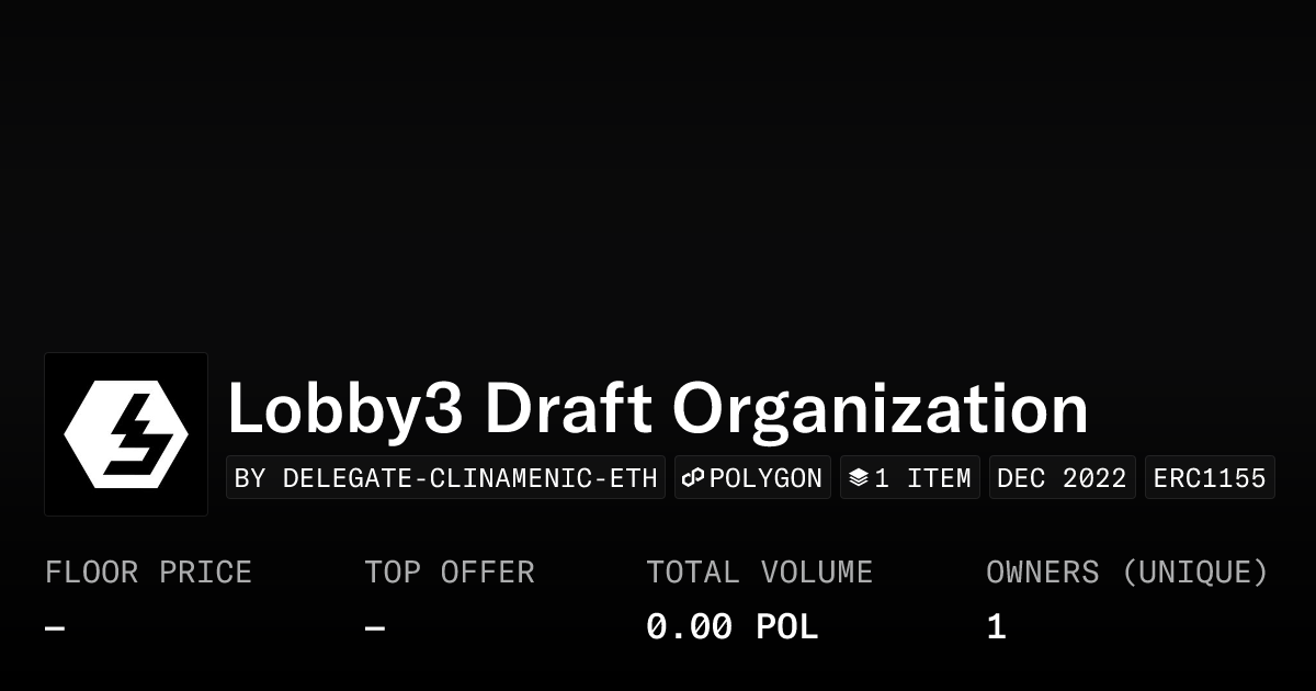 Lobby3 Draft Organization - Collection | OpenSea