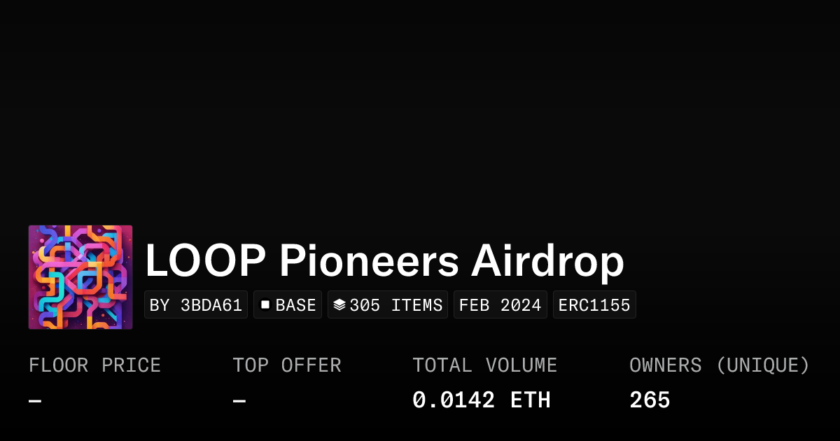 LOOP Pioneers Airdrop - Collection | OpenSea