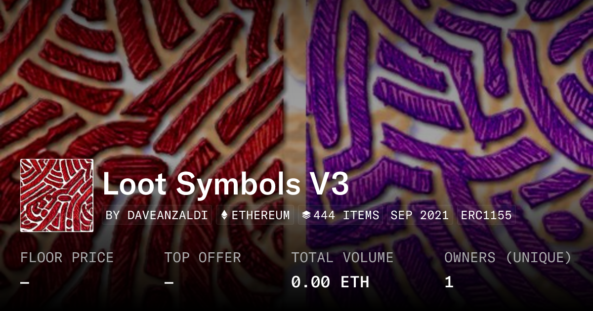 Loot Symbols V3 - Collection | OpenSea