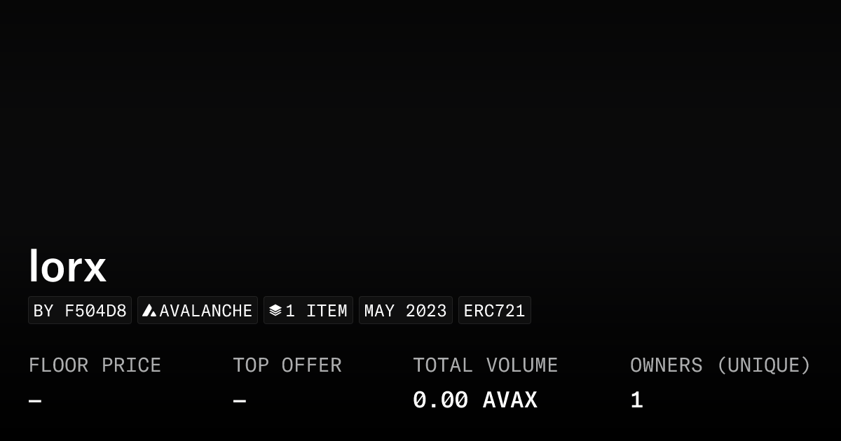 lorx - Collection | OpenSea