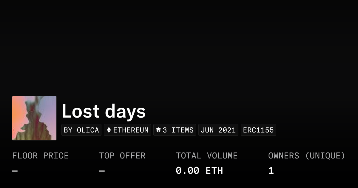 Lost days - Collection | OpenSea