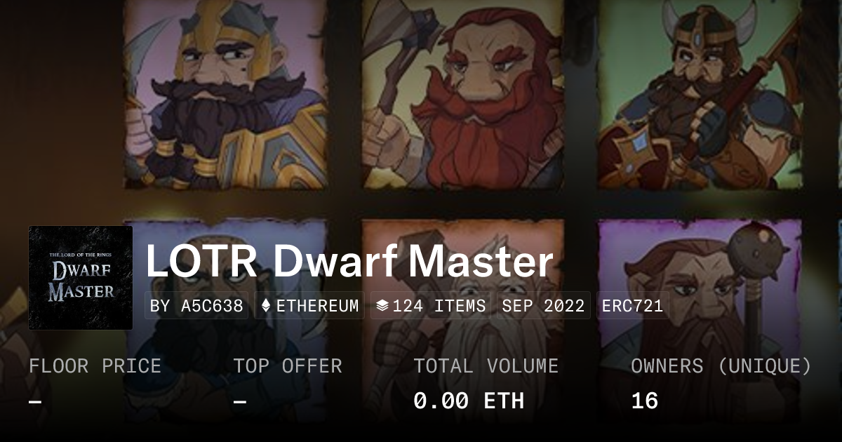 LOTR Dwarf Master - Collection | OpenSea