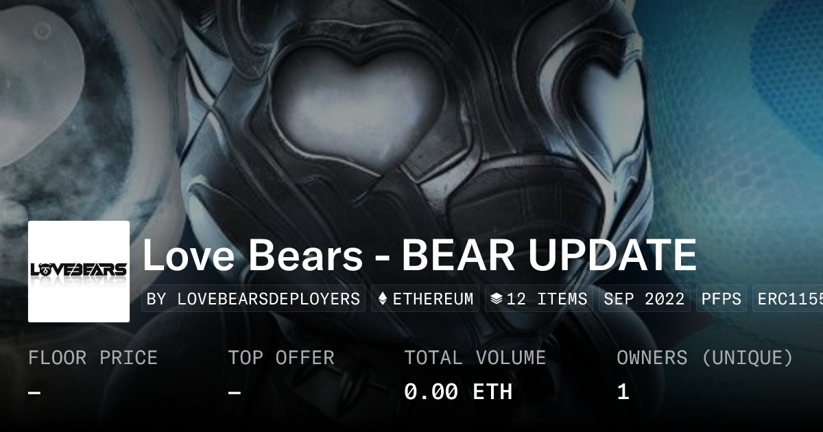 Love Bears - BEAR UPDATE - Collection | OpenSea