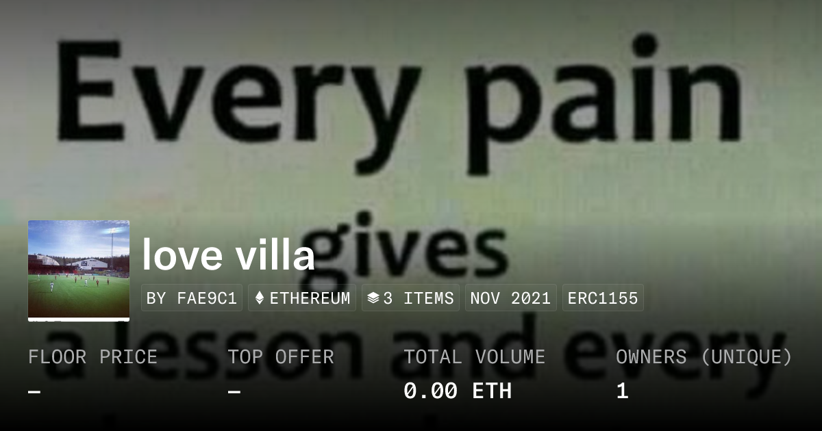 love villa - Collection | OpenSea