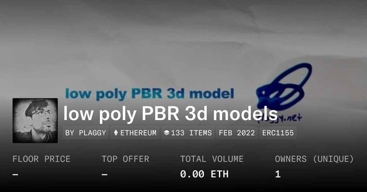low poly PBR 3d models - Collection | OpenSea