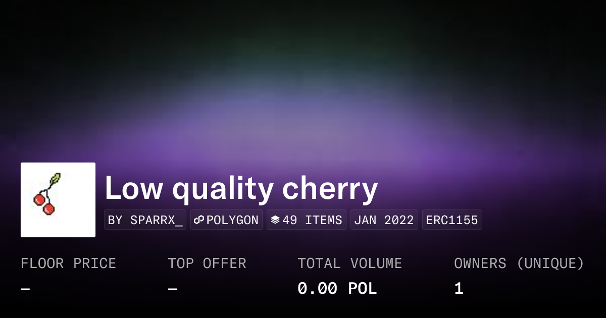Low quality cherry - Collection | OpenSea