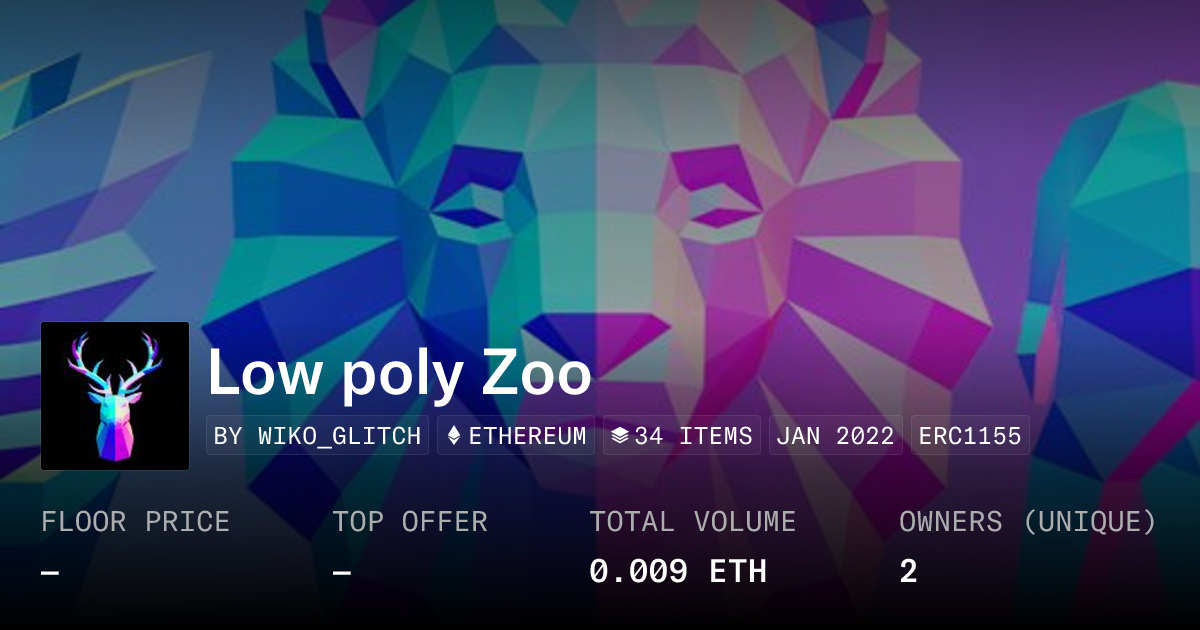 Low poly Zoo - Collection | OpenSea