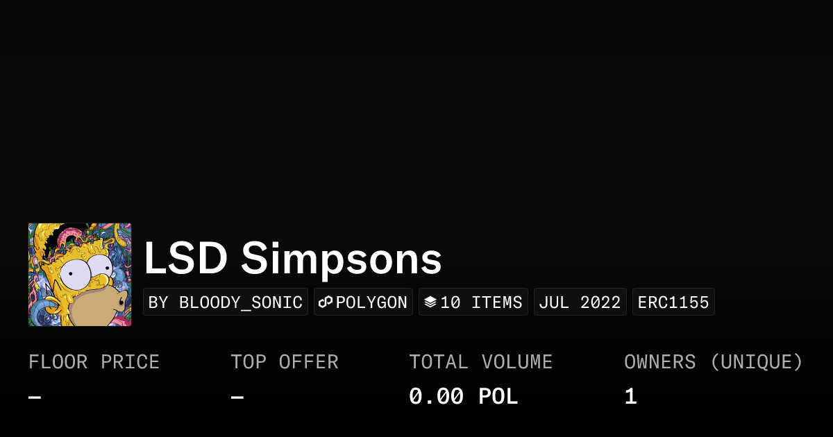 LSD Simpsons - Collection | OpenSea