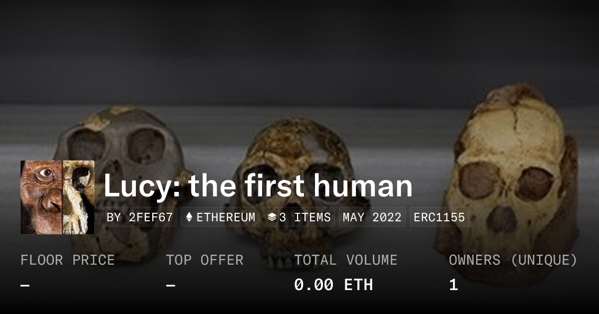 Lucy: the first human - Collection | OpenSea