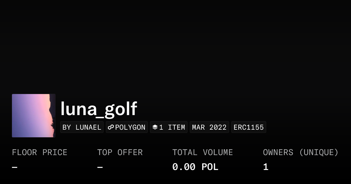 luna_golf - Collection | OpenSea