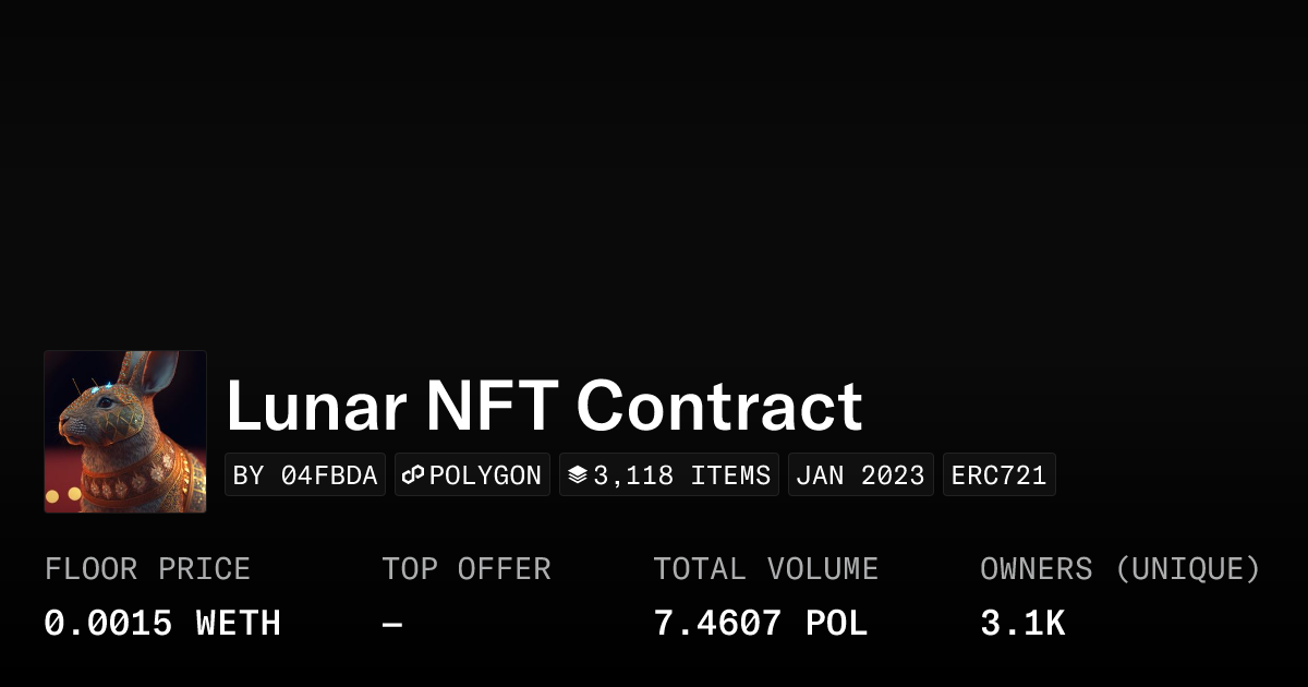 Lunar NFT Contract - Collection | OpenSea