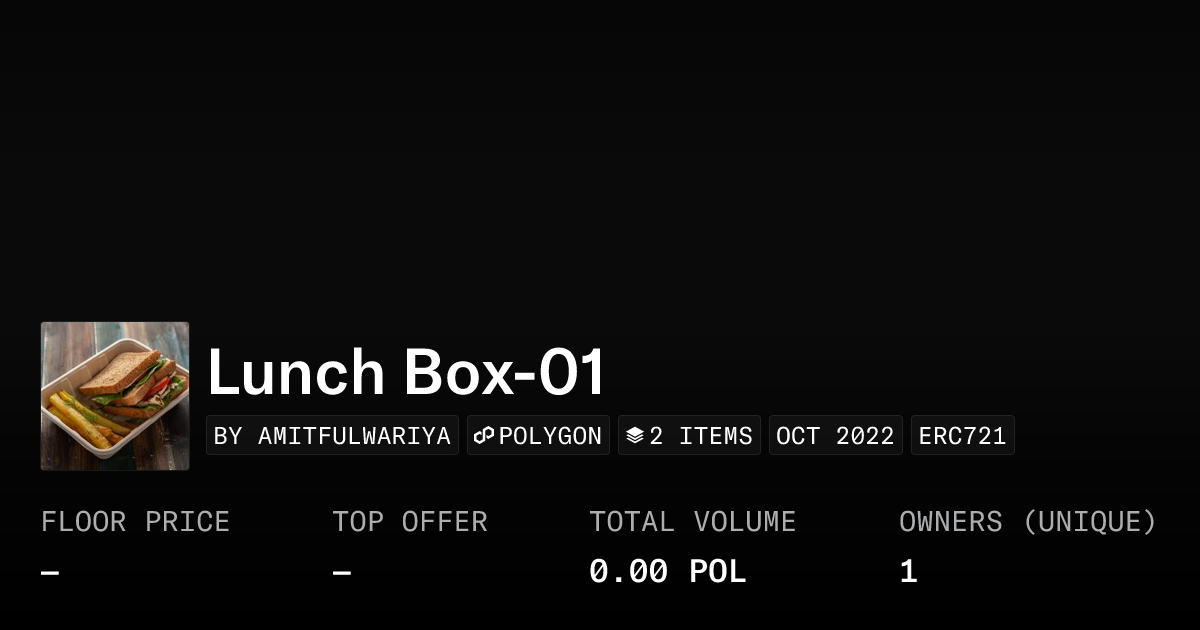 Lunch Box-01 - Collection | OpenSea
