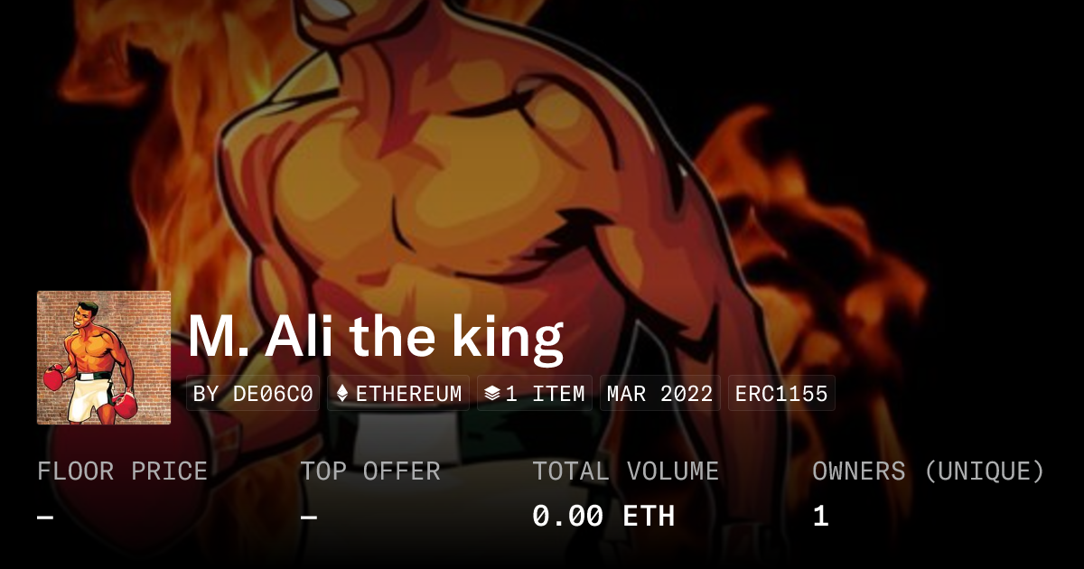 M. Ali the king - Collection | OpenSea