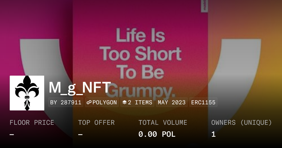 M_g_NFT - Collection | OpenSea