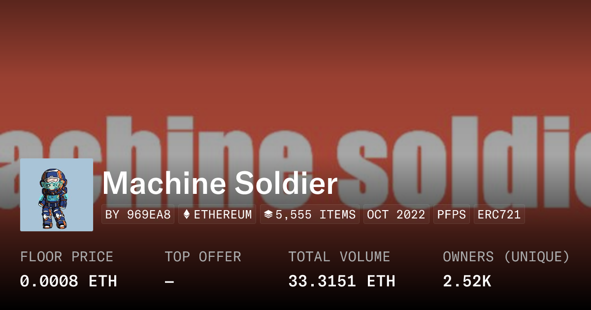 Machine Soldier - Collection | OpenSea
