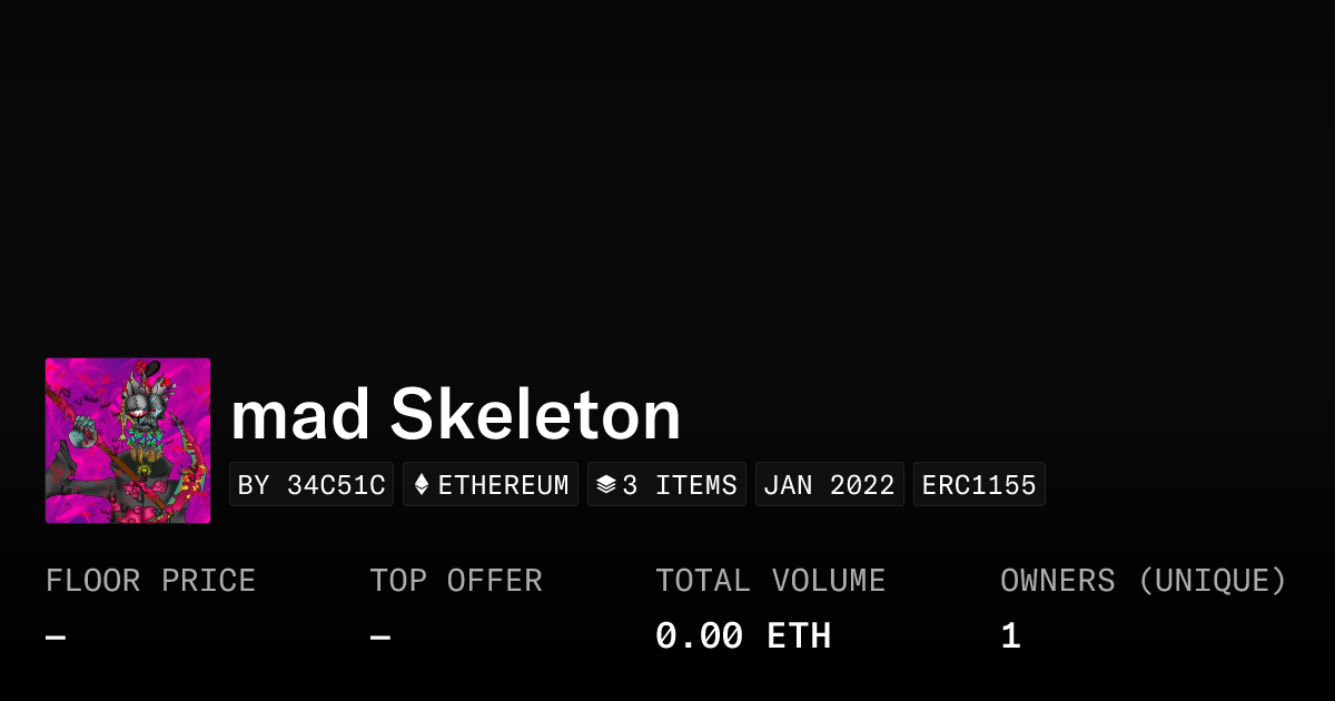 mad Skeleton - Collection | OpenSea