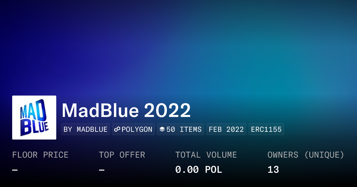 MadBlue 2022 - Collection | OpenSea