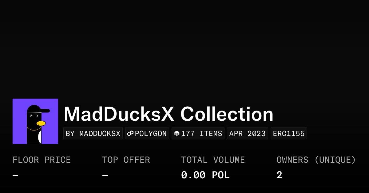 MadDucksX Collection - Collection | OpenSea