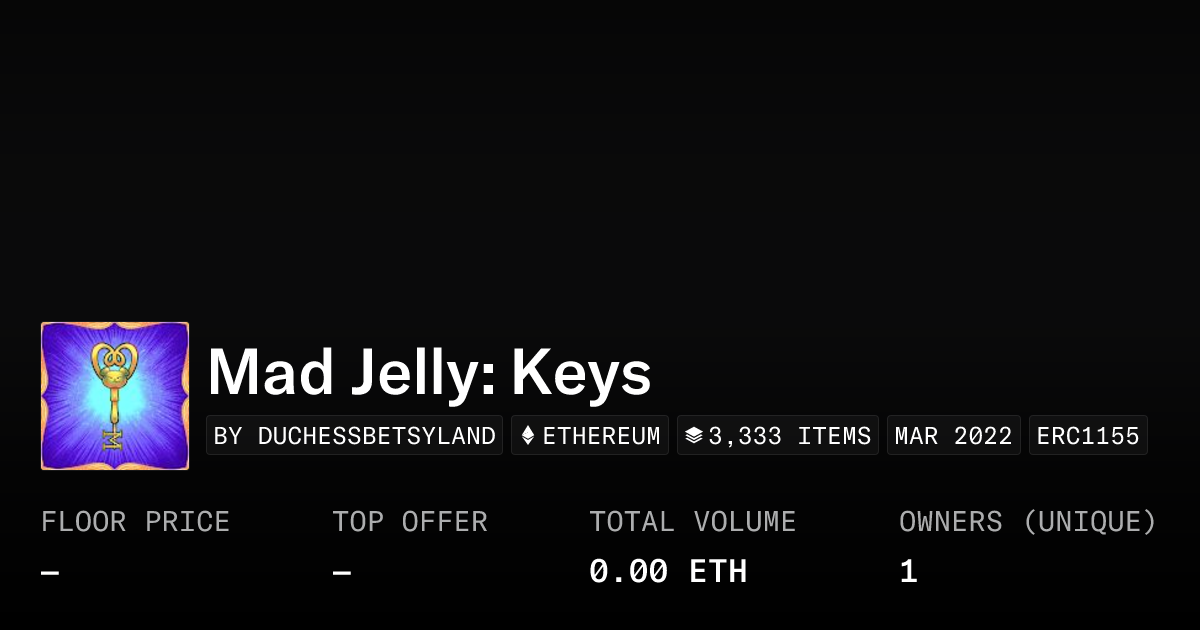 Mad Jelly: Keys - Collection | OpenSea