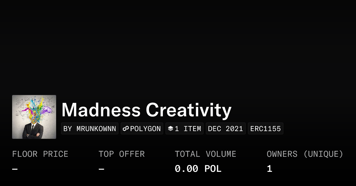 Madness Creativity - Collection | OpenSea