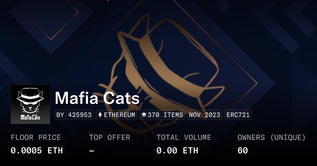 Mafia Cats - Collection | OpenSea