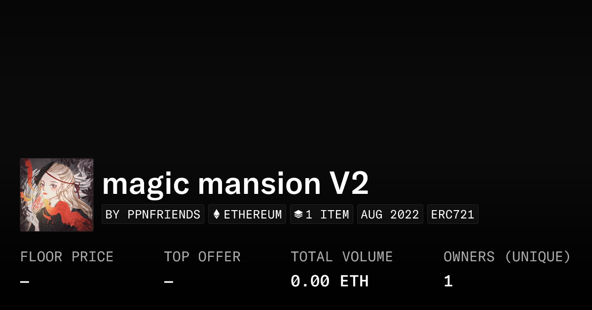 magic mansion V2 - Collection | OpenSea