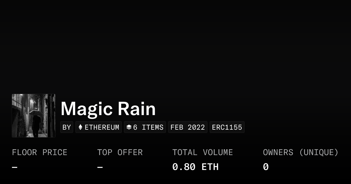 Magic Rain - Collection | OpenSea