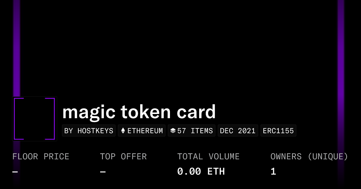 magic token card - Collection | OpenSea