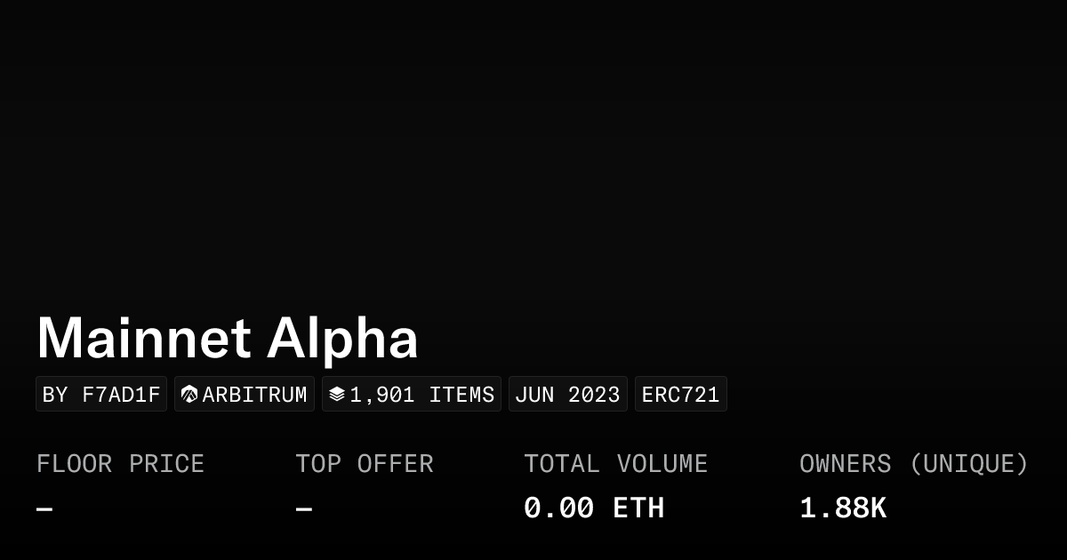 Mainnet Alpha - Collection | OpenSea