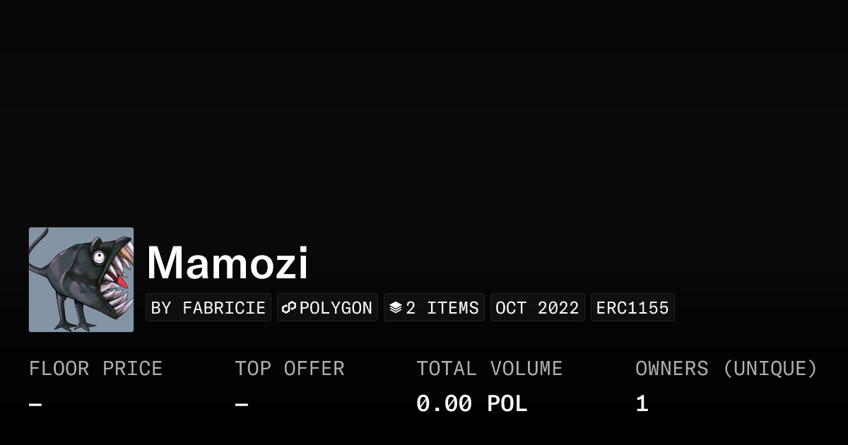 Mamozi - Collection | OpenSea