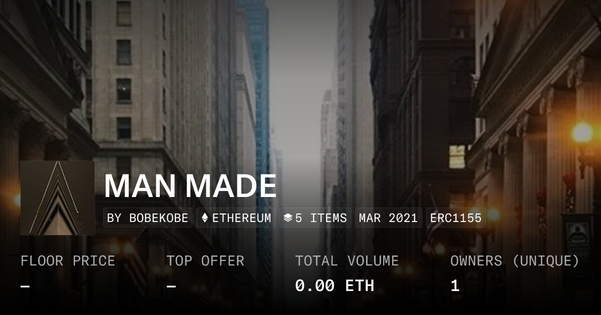 MAN MADE - Collection | OpenSea