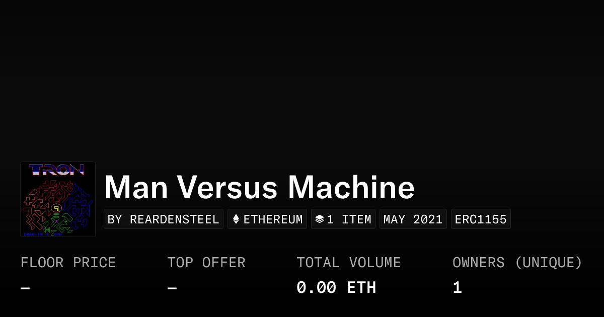 Man Versus Machine - Collection | OpenSea