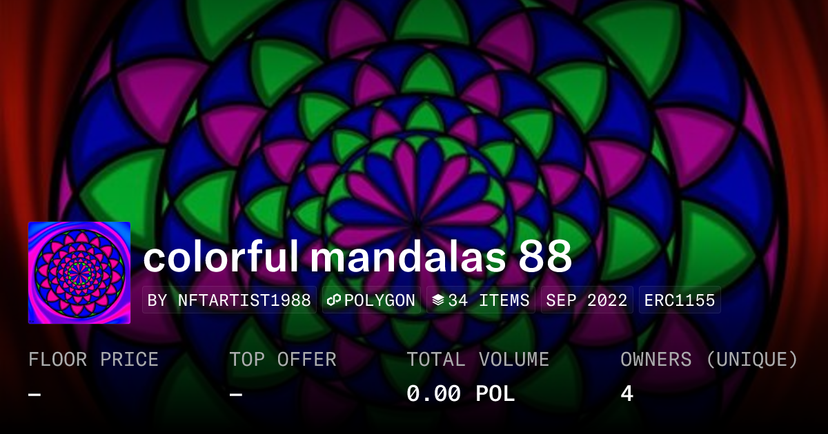 colorful mandalas 88 - Collection | OpenSea