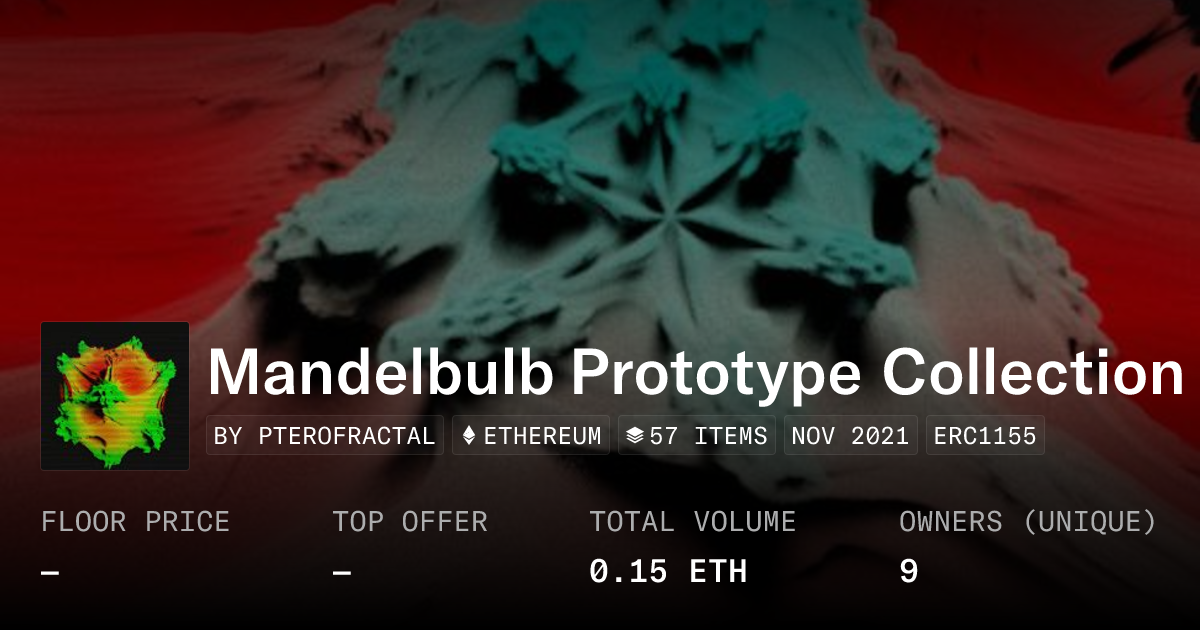 Mandelbulb Prototype Collection - Collection | OpenSea