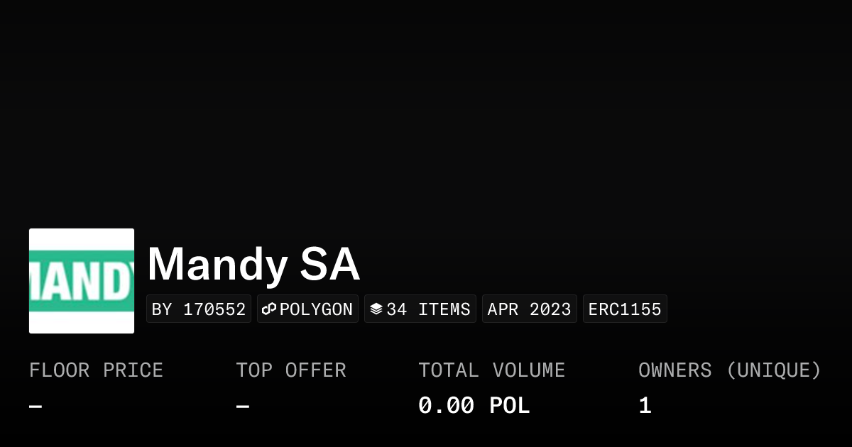 Mandy SA - Collection | OpenSea