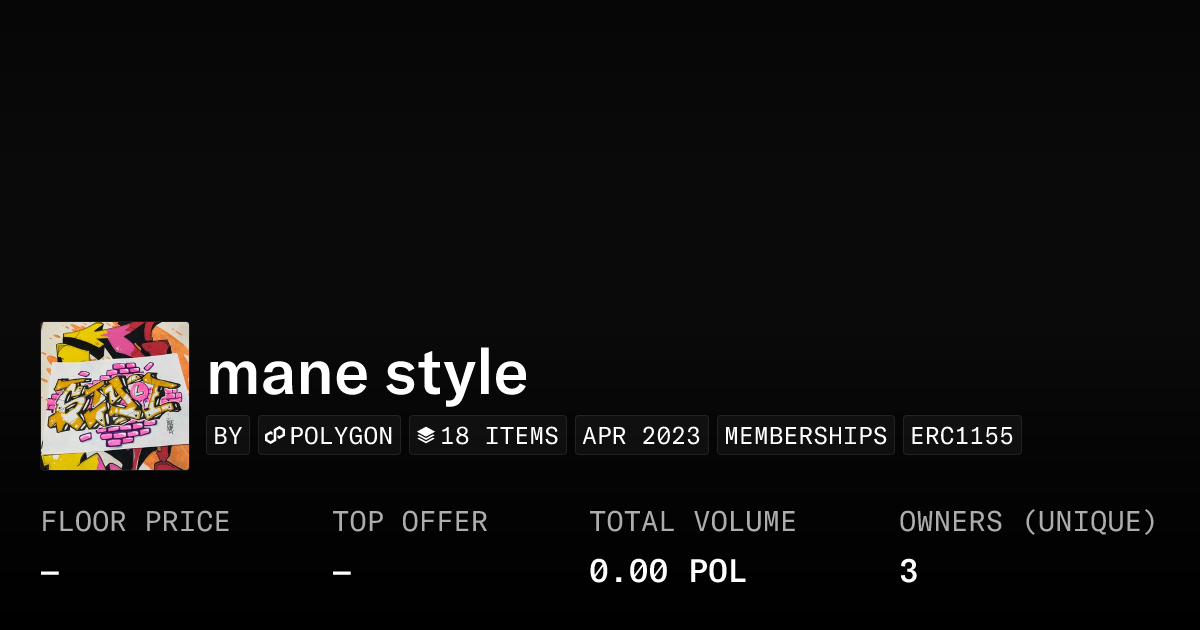 mane style - Collection | OpenSea